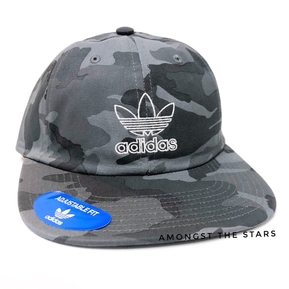 adidas | Accessories | Adidas Grey Camo Camouflage Unstructured Hat Cap ...